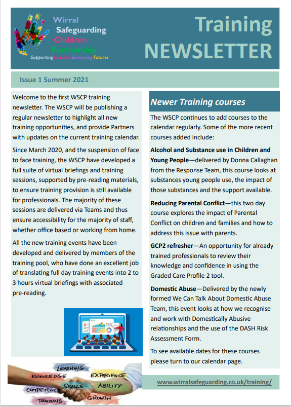 WSCP Training Newsletters - Wirral Safeguarding Children Partnership