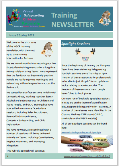 WSCP Training Newsletters - Wirral Safeguarding Children Partnership