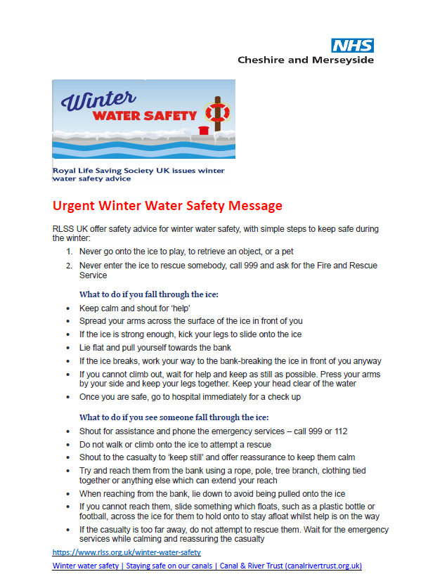 Water Safety Advice - Know the Risks - Wirral Safeguarding Children ...